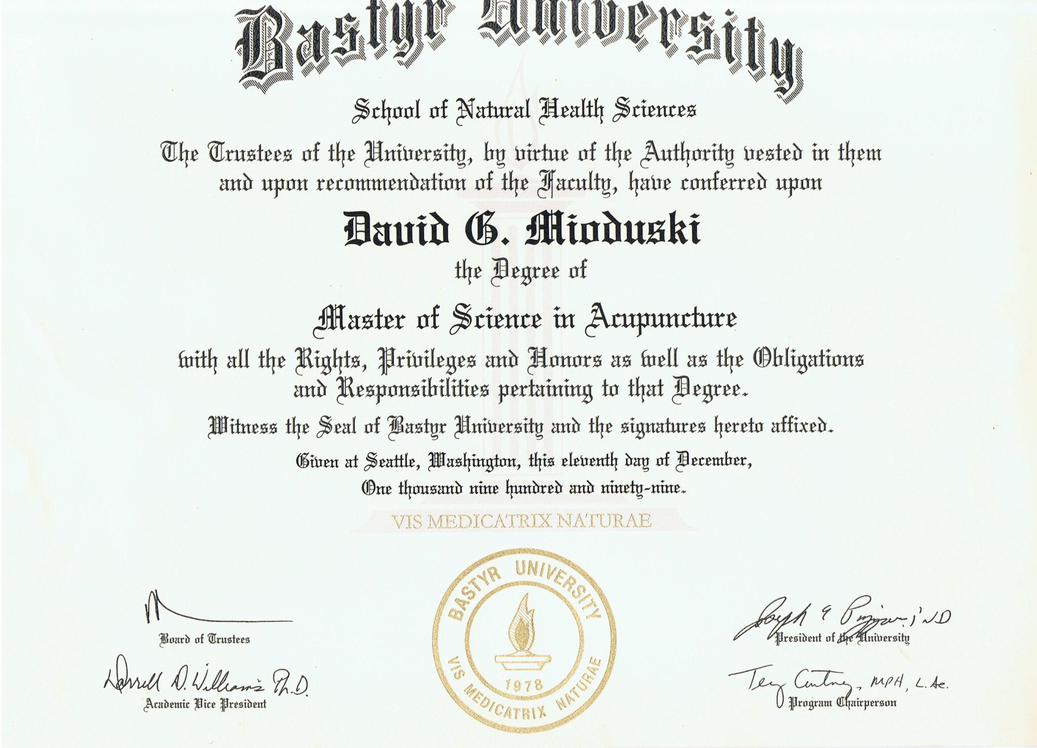 Diplomas and Certifications - New World Medicine